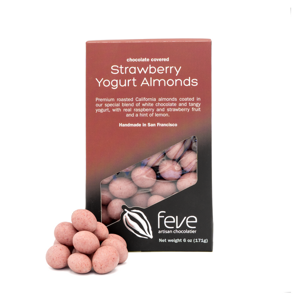 Feve Strawberry Yogurt Almonds 6 oz – Feve Chocolates